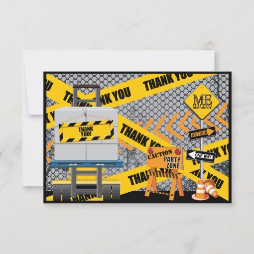 Construction Thank You Cards | Zazzle