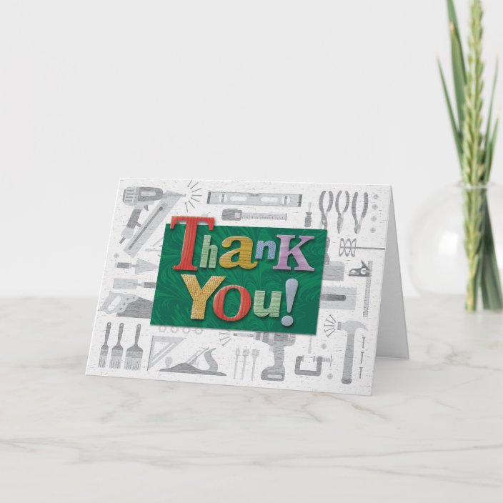 Construction "Thank You" Note Card | Zazzle.com