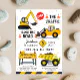 Construction Theme Dump Truck Kids Birthday Party Invitation | Zazzle