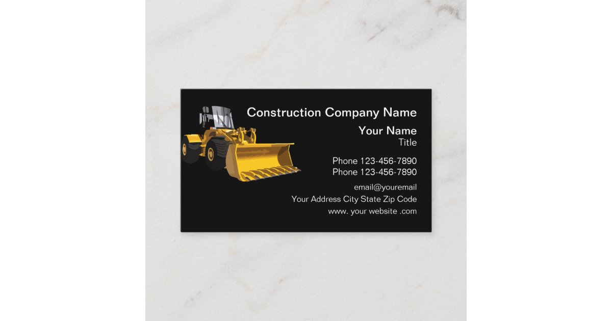 Construction Theme Modern Business Card | Zazzle