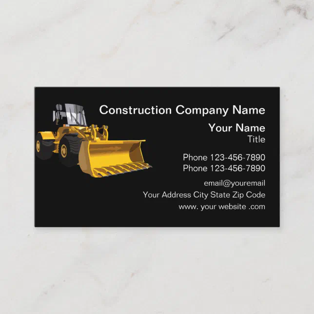 Construction Theme Modern Business Card | Zazzle
