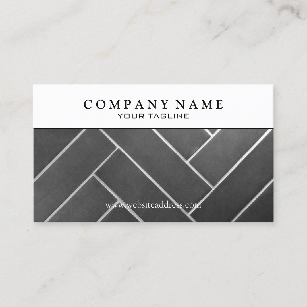 Construction Tile Installer Business Card | Zazzle