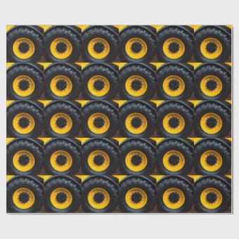 Construction Tire Wrapping Paper | Zazzle