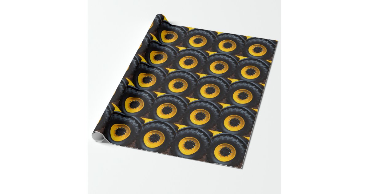 Construction Tire Wrapping Paper | Zazzle
