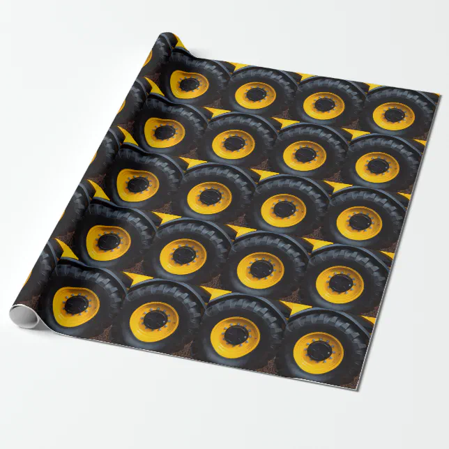 Construction Tire Wrapping Paper | Zazzle