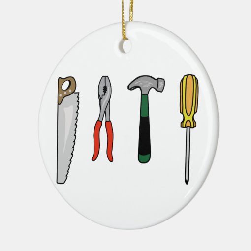 Construction Tools Ceramic Ornament | Zazzle