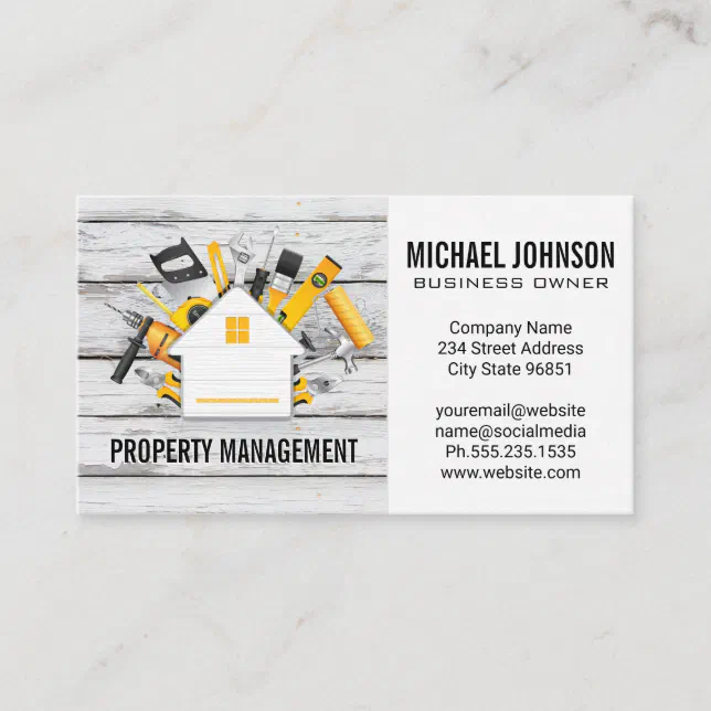 Construction Tools Supplies Business Card | Zazzle