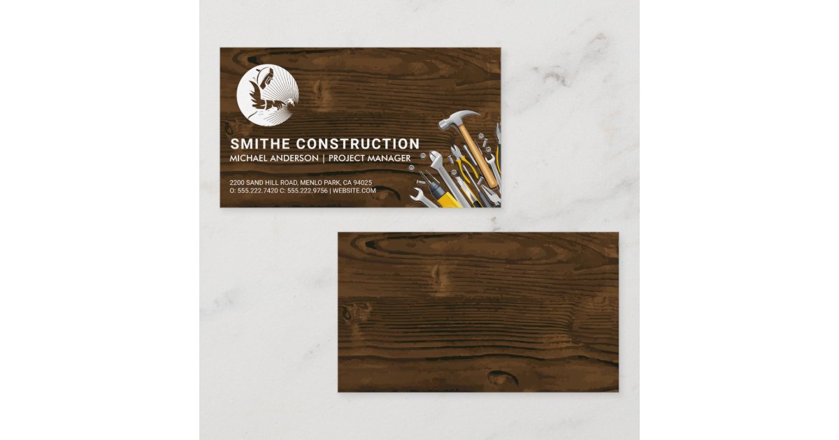 Construction Tools | Wood and Building Welder Business Card | Zazzle