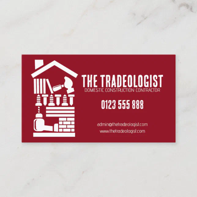 Construction Trade Business Card | Zazzle