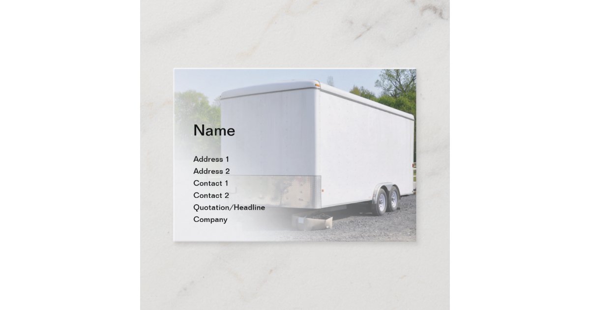 construction trailer business card | Zazzle.com
