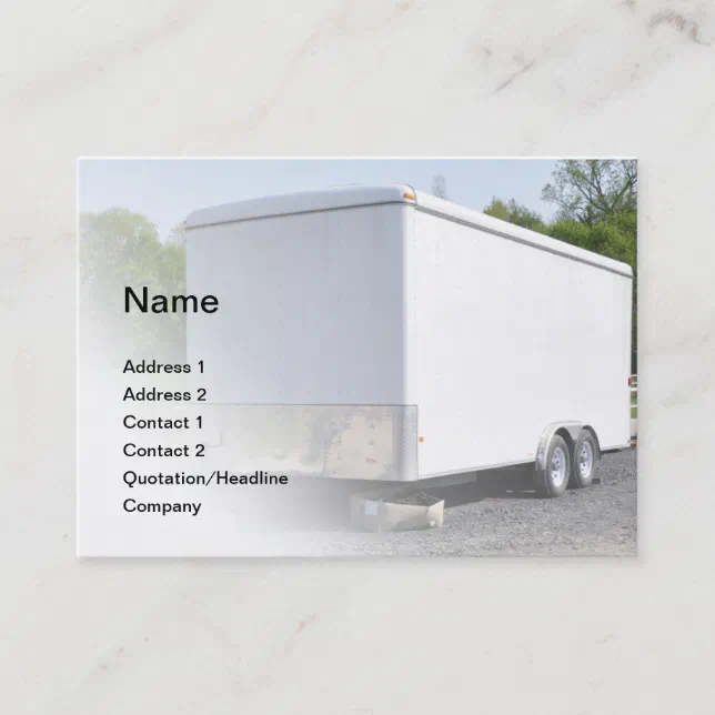construction trailer business card | Zazzle
