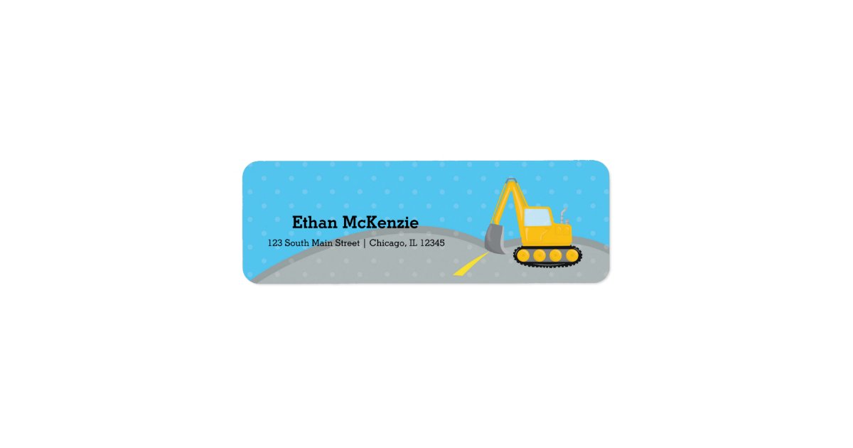 Construction truck label | Zazzle