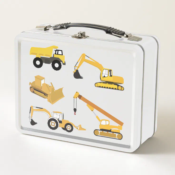 Construction Trucks Metal Lunch Box | Zazzle