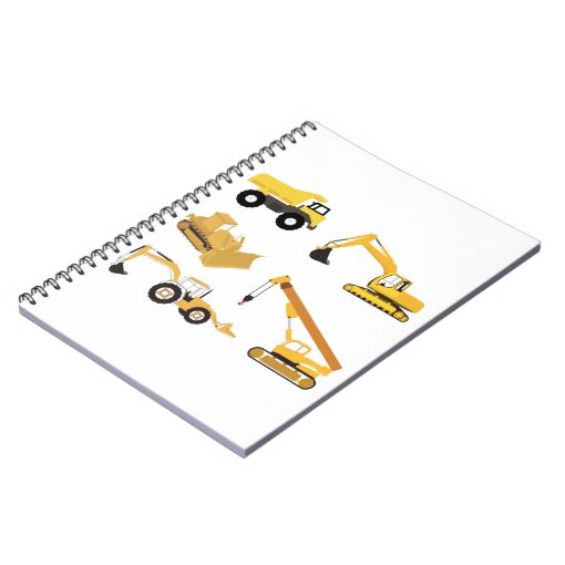 Construction Trucks Notebook | Zazzle