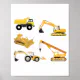 Construction Trucks Poster | Zazzle