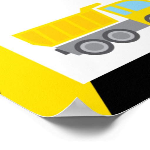 Construction Trucks Theme Birthday Party Welcome Poster | Zazzle