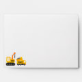 Construction Trucks Theme Envelope | Zazzle