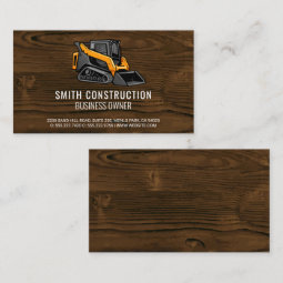 Construction Vehicle | Commercial Builder Business Card | Zazzle