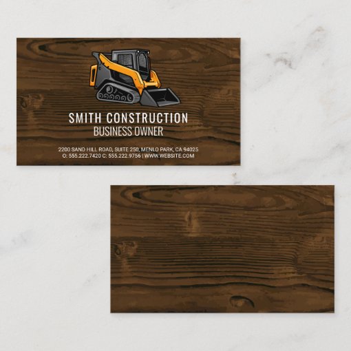 Construction Vehicle | Commercial Builder Business Card | Zazzle