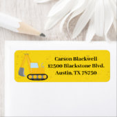 Construction Vehicle Custom Kids Return Address Label | Zazzle