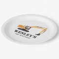 Construction Vehicle Excavator Birthday Party Paper Plates | Zazzle