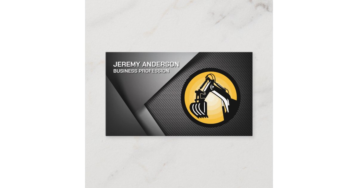 Construction Vehicle | Heavy Machinery Business Card | Zazzle