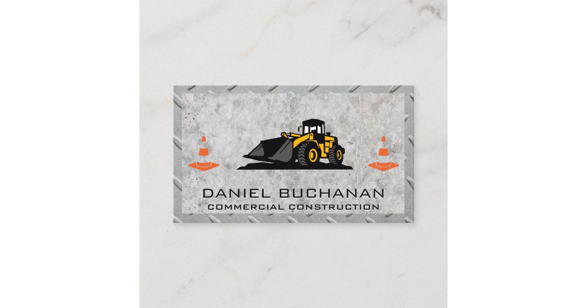Construction Vehicle | Heavy Machinery Business Card | Zazzle