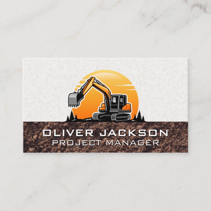 Construction Vehicle Operator Business Card | Zazzle