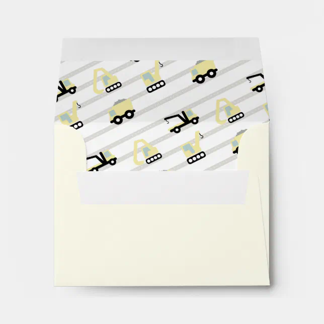 Construction Vehicle Pattern Envelope | Zazzle