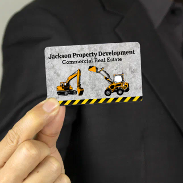 Construction Vehicle | Property Development Business Card | Zazzle