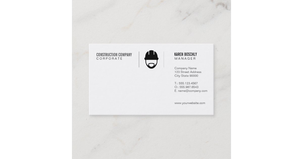 Construction Worker Business Card | Zazzle