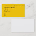 Construction Worker Business Card | Zazzle