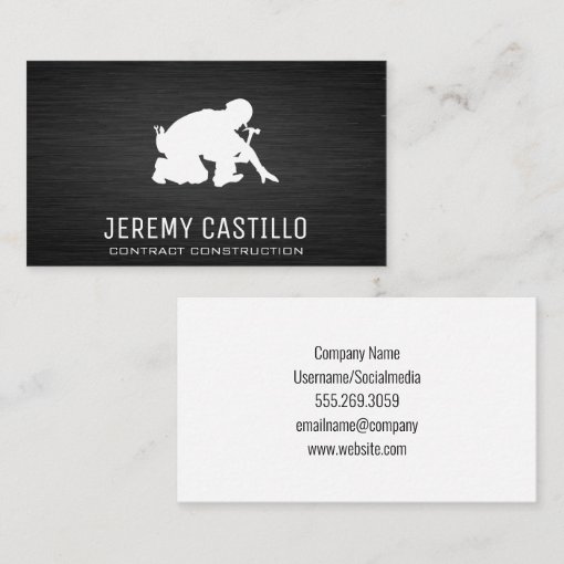 Construction Worker Business Card | Zazzle