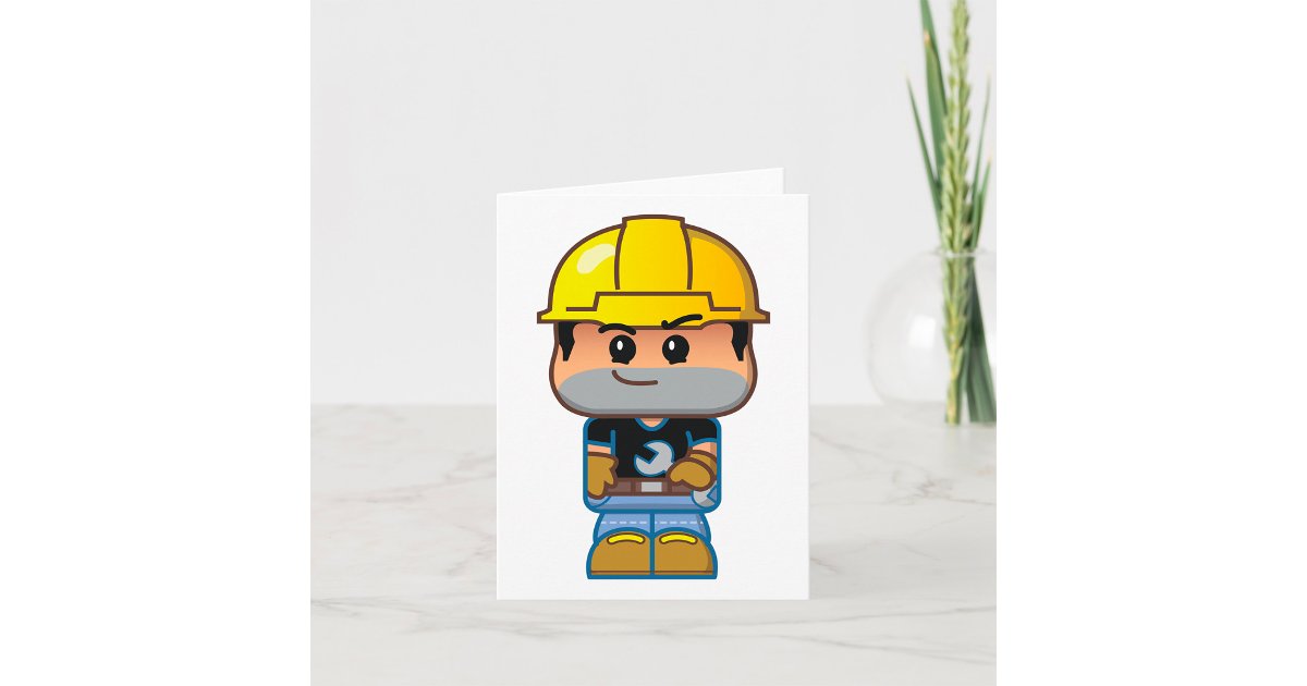 Construction Worker Card | Zazzle