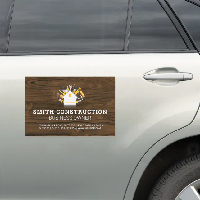 Construction Worker | Home Repair Tools Business C Car Magnet | Zazzle