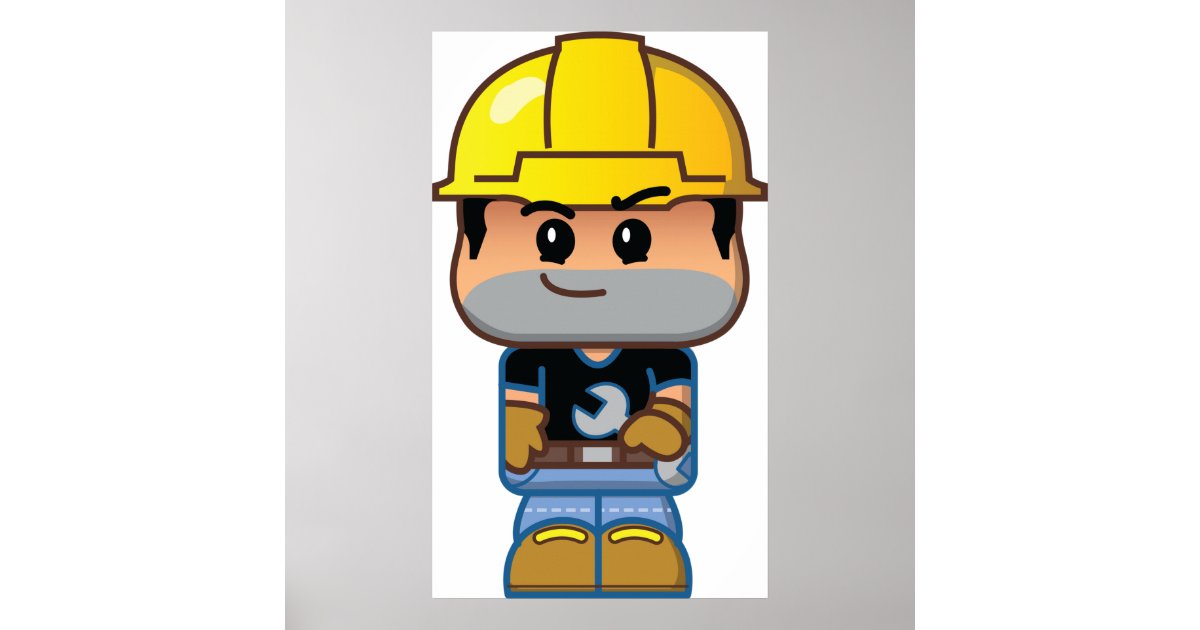 Construction Worker Poster | Zazzle