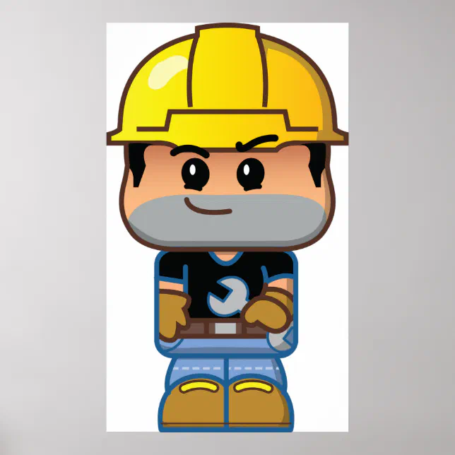 Construction Worker Poster | Zazzle