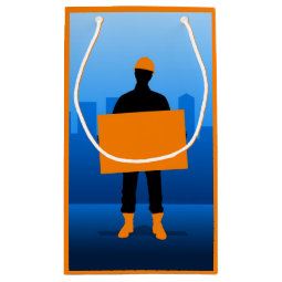 Construction Worker Small Gift Bag | Zazzle