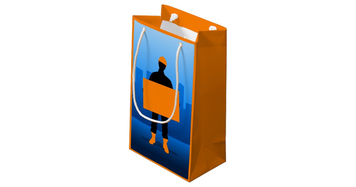 Construction Worker Small Gift Bag | Zazzle