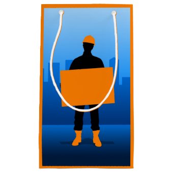 Construction Worker Small Gift Bag | Zazzle