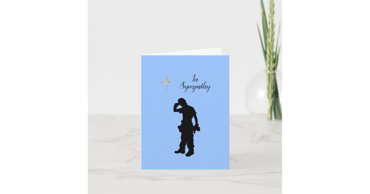 Construction Worker Sympathy Card | Zazzle