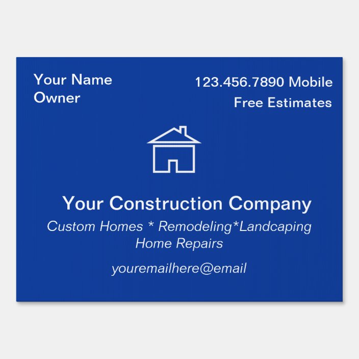 Construction Yard Signs | Zazzle.com