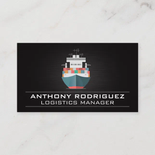 Container Ship | Logistics Deliveries Business Card | Zazzle