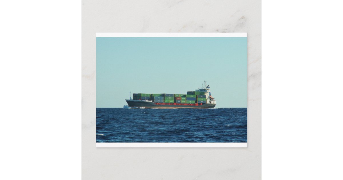 Container Ship Postcard | Zazzle