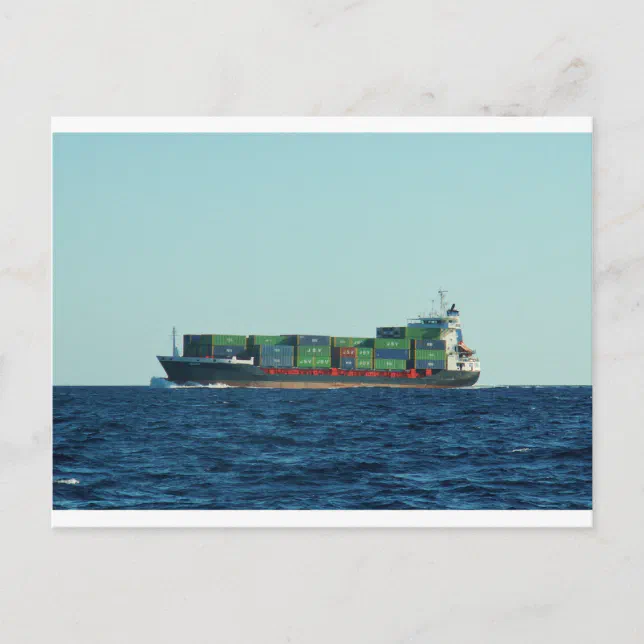 Container Ship Postcard | Zazzle