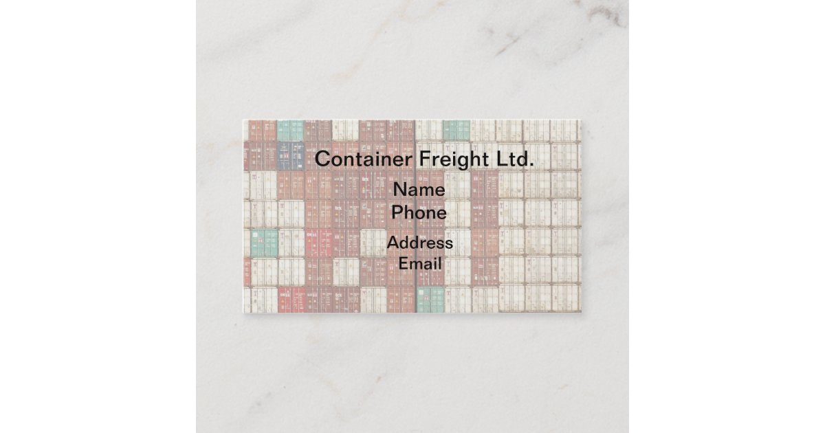 Container Shipping and Freight Business Card | Zazzle