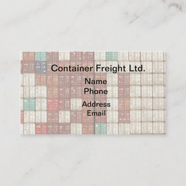 Container Shipping and Freight Business Card | Zazzle