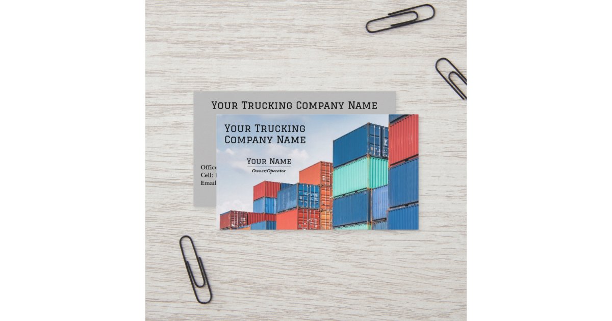 Containers / Trucking Business Card | Zazzle