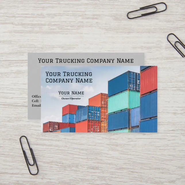 Containers / Trucking Business Card | Zazzle
