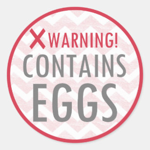 Egg Allergy Stickers | Zazzle